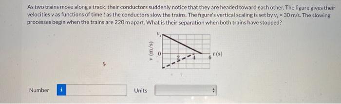 Solved As two trains move along a track, their conductors | Chegg.com