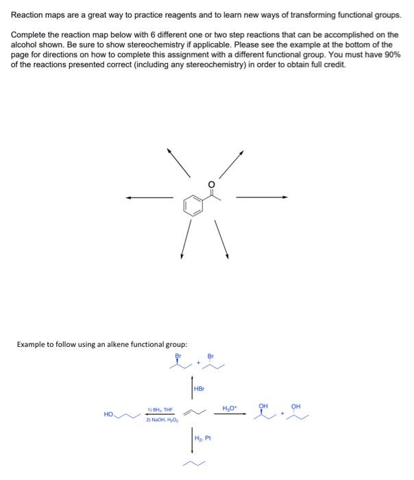 Solved Reaction maps are a great way to practice reagents | Chegg.com