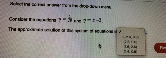 Solved Select The Correct Answer From The Drop Down Menu