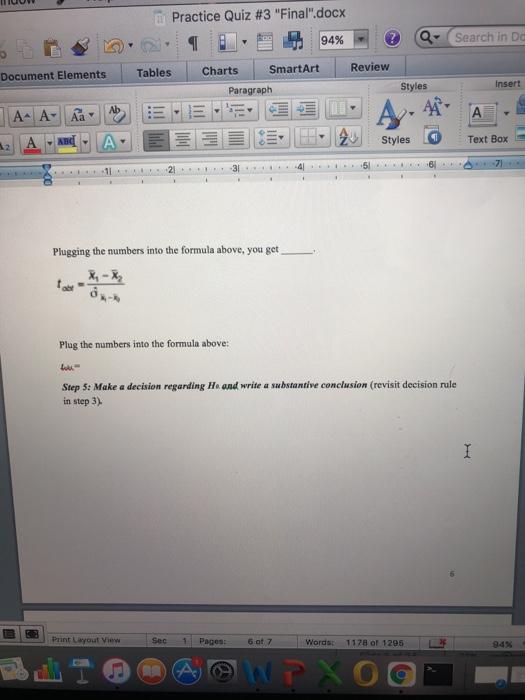 Solved Layout Document Elements Review Font Tables Charts | Chegg.com
