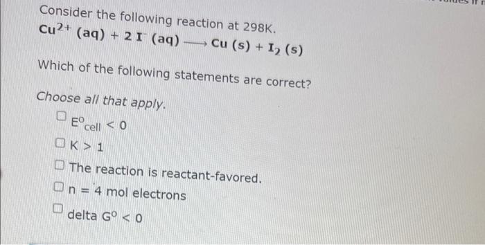 [Solved]: [ mathrm{Cd}^{2+}( mathrm{aq})+ mathrm{zn}( mat