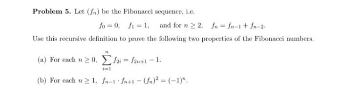 Solved Use induction for the following problems!Problem 5. | Chegg.com