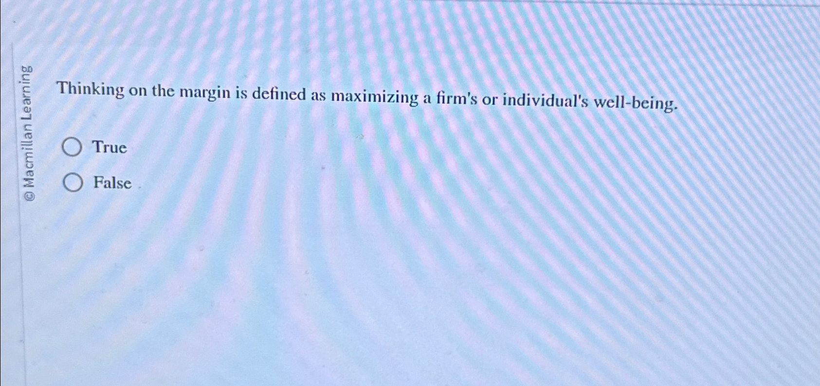 Solved Thinking on the margin is defined as maximizing a | Chegg.com