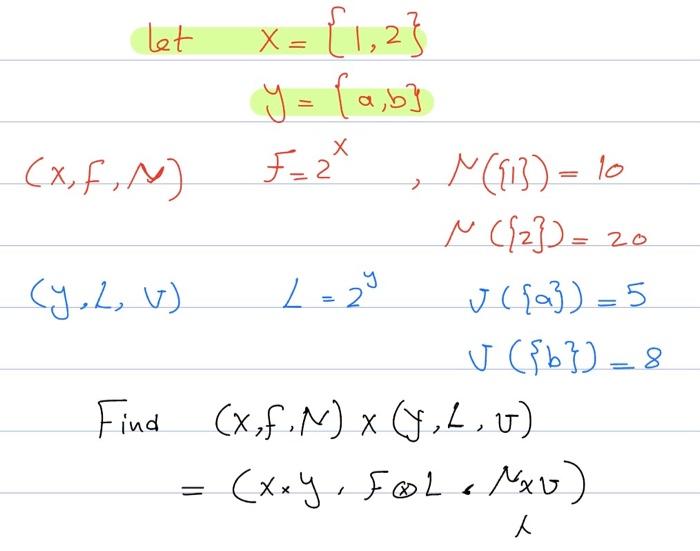 Solved let (x, F,M) (y.2, v) x = {1,2} X {a,b] = = F=2x 2=2ª | Chegg.com