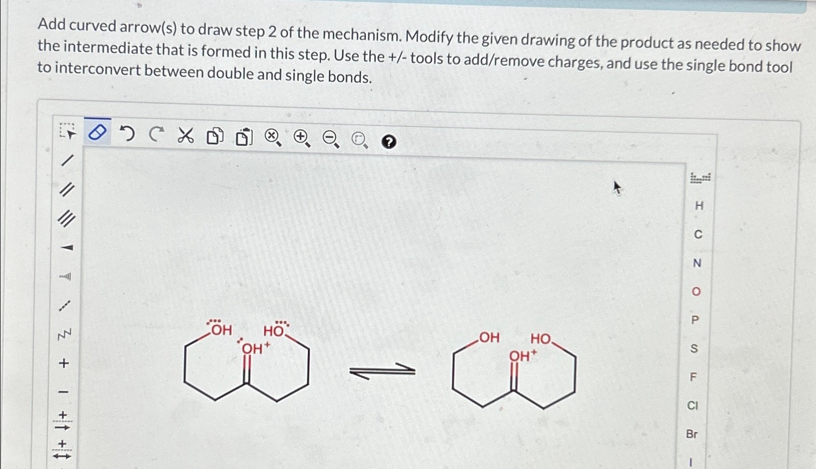 Solved Add curved arrow(s) ﻿to draw step 2 ﻿of the | Chegg.com