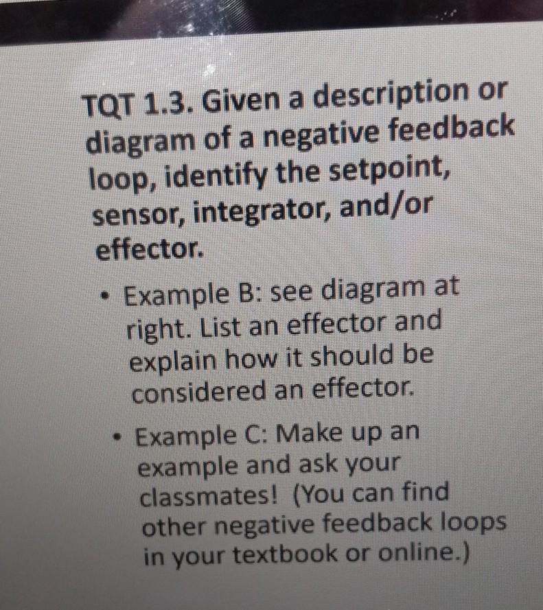TQT 1.3. Given a description or diagram of a negative | Chegg.com