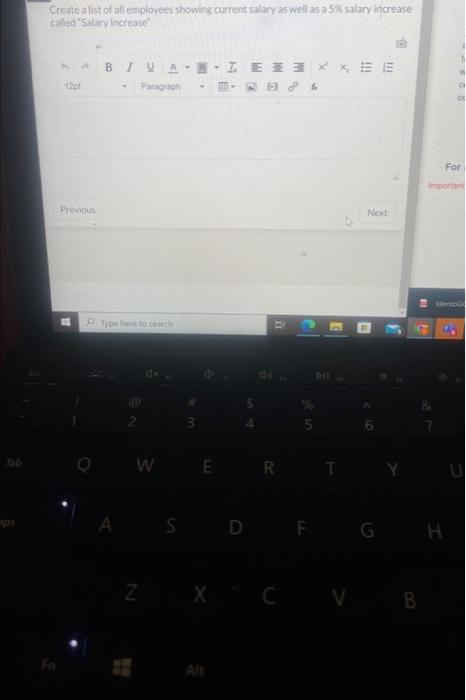 Solved Create a list of all columns and rows in the | Chegg.com
