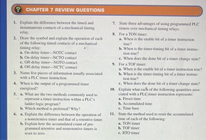 Solved CHAPTER 7 REVIEW RUESTIONS 1. Explain the difference | Chegg.com