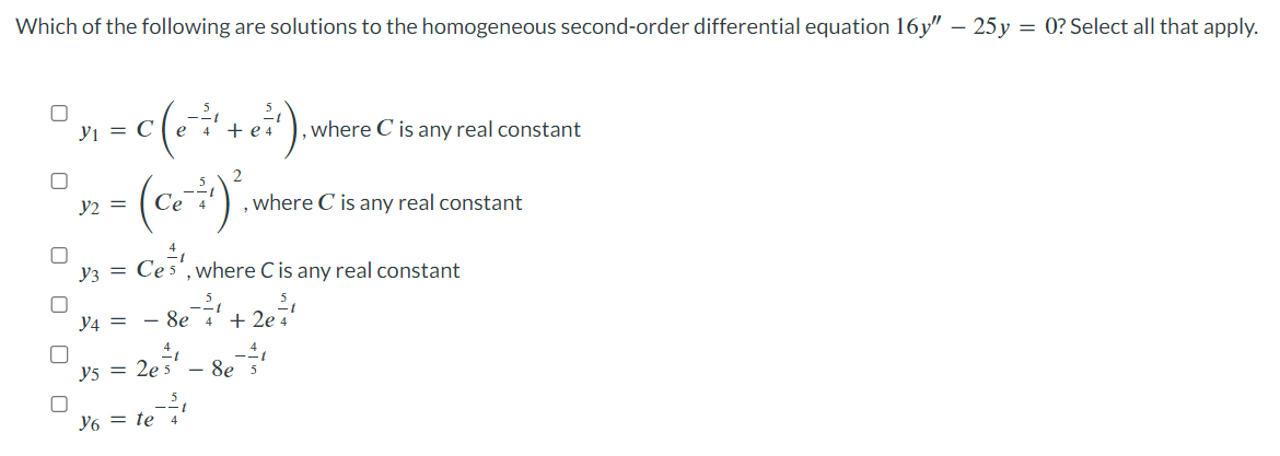 Solved Which of the following are solutions to the | Chegg.com