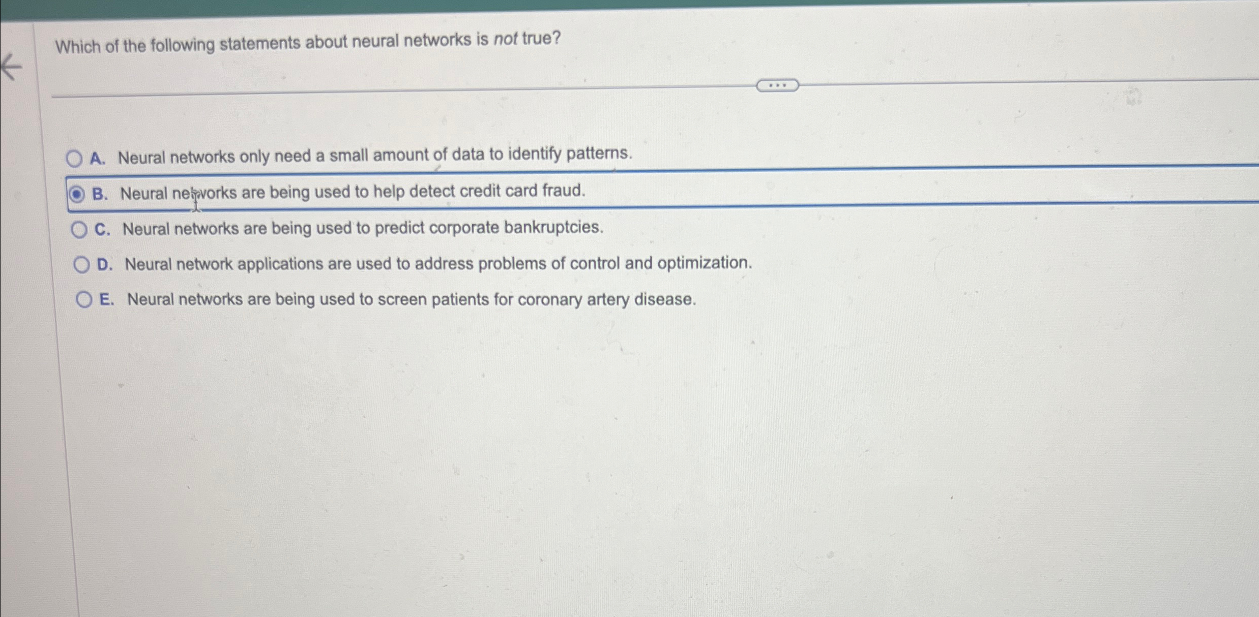 Solved Which of the following statements about neural | Chegg.com