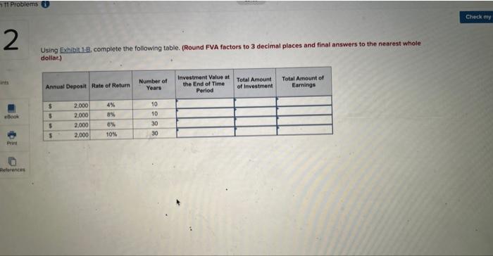 Solved Using Exhibit 1.E, complete the following table. | Chegg.com
