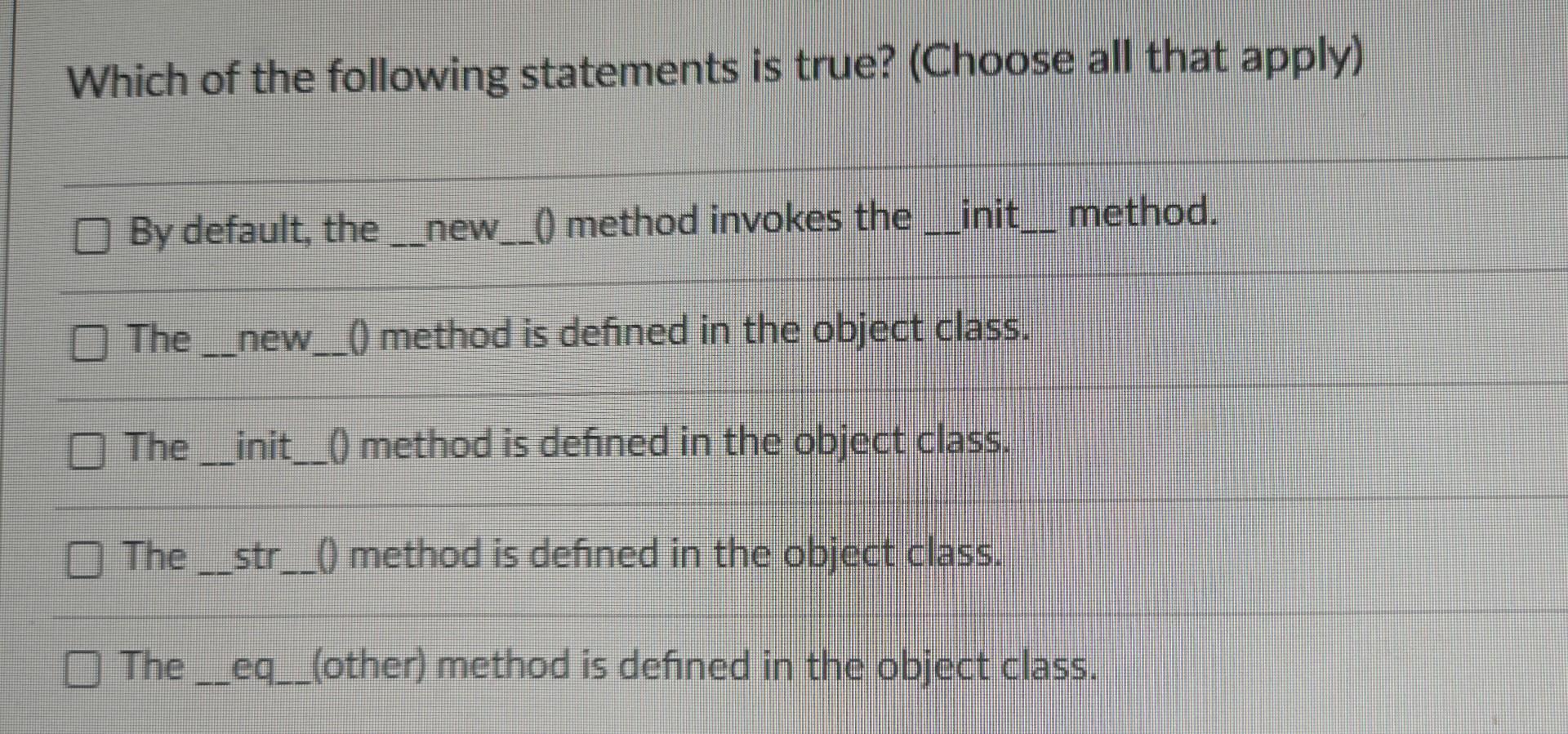 Solved Which of the following statements is true? (Choose | Chegg.com