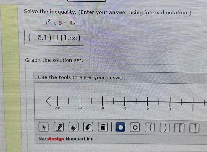 Solved Solve the inequality. (Enter your answer using | Chegg.com