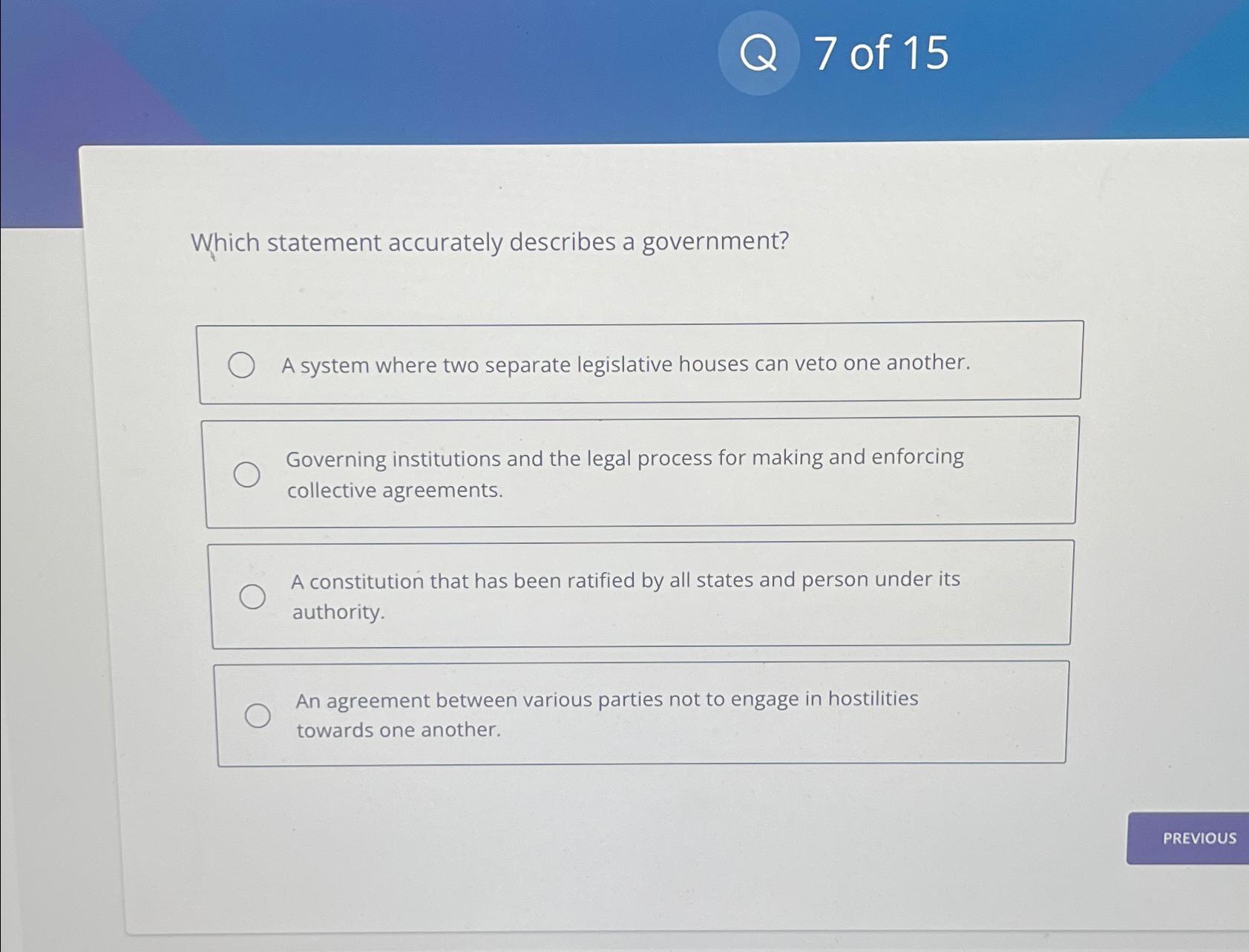 Solved 7 ﻿of 15Which statement accurately describes a | Chegg.com