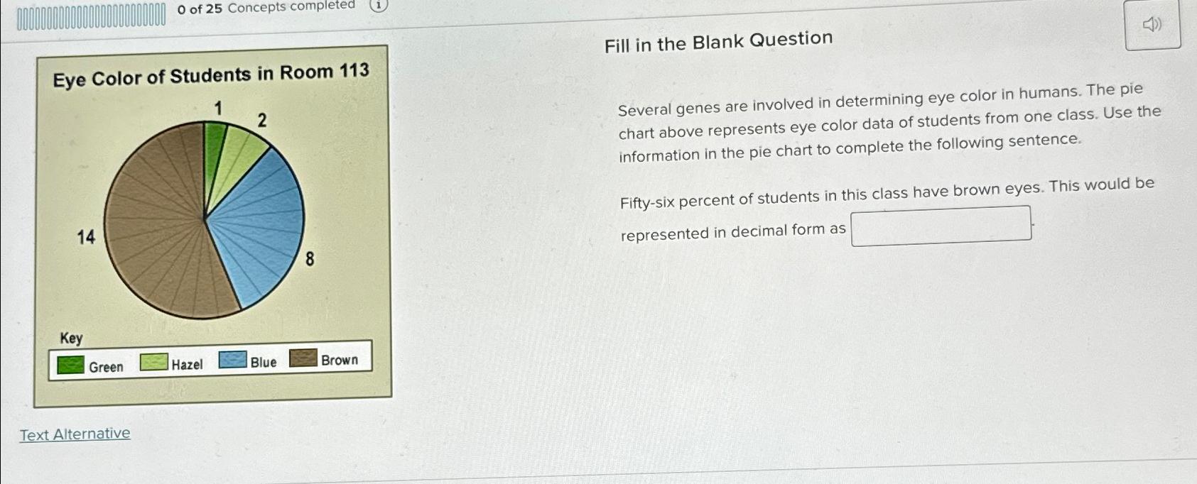 Solved Eye Color of Students in Room 113\\nFill in the Blank | Chegg.com