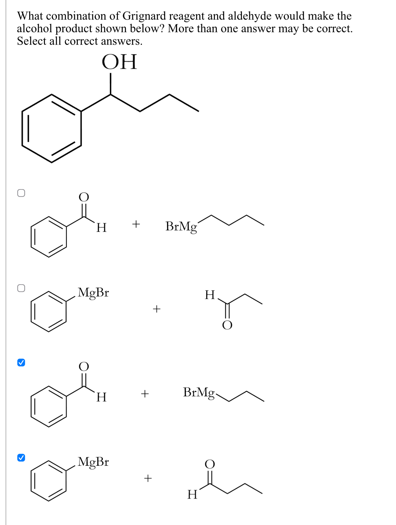 Solved am i correct??What combination of Grignard reagent | Chegg.com
