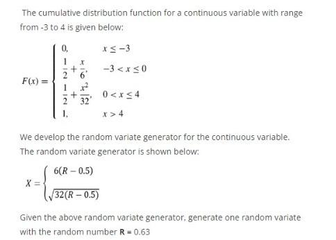 Solved The cumulative distribution function for a continuous | Chegg.com