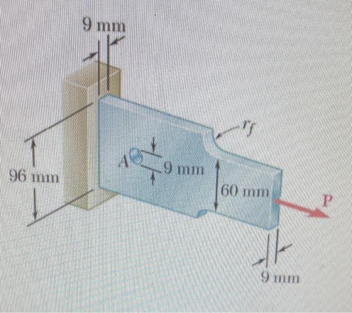Solved a) find the radius, r , of the fillets for which the | Chegg.com