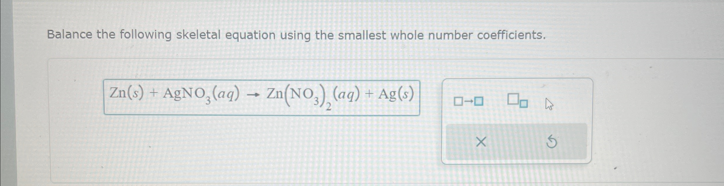 Solved Balance the following skeletal equation using the | Chegg.com