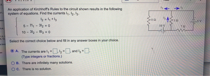 Solved an application of Kirchhoff's rules to the circuit | Chegg.com