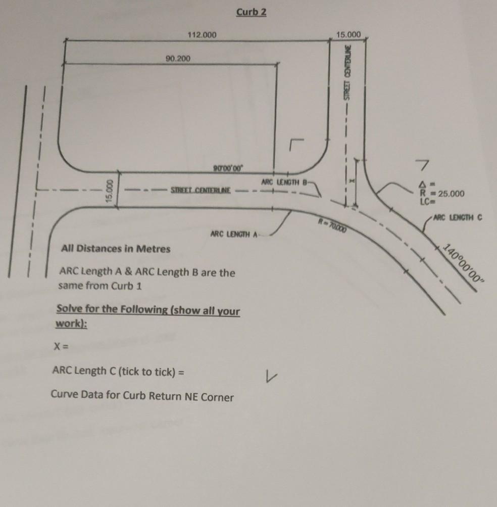 Solved Curb 2 112.000 15.000 90.200 -- STREET CONTERUNE | Chegg.com