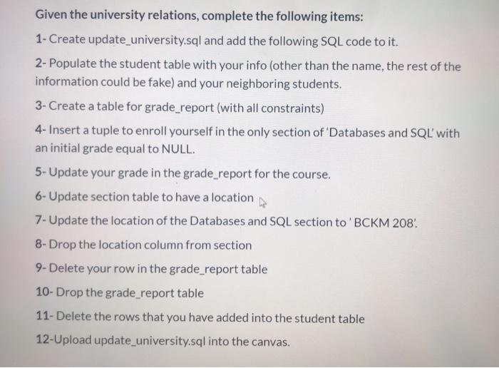 Solved STUDENT Name Student number Class Major COURSE | Chegg.com