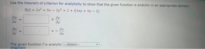 Solved Show that the given function is not analytic at any | Chegg.com