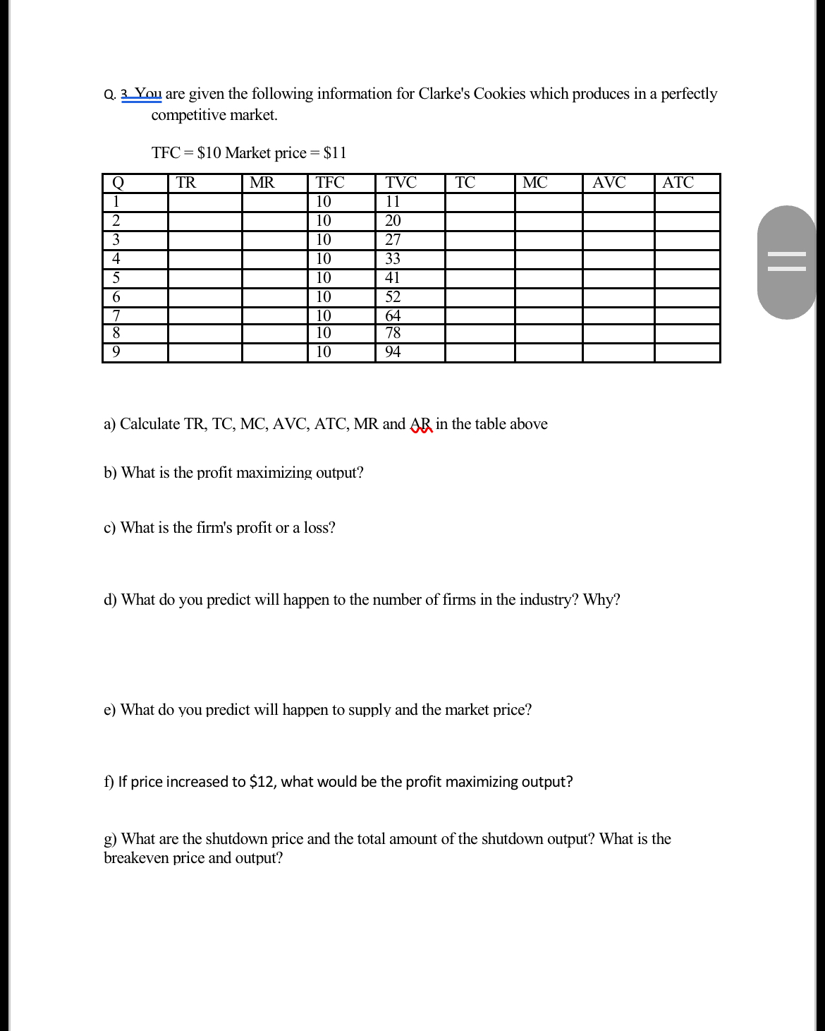 Solved Q. 3 ﻿Yol are given the following information for | Chegg.com