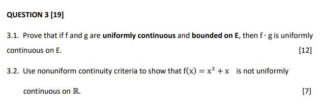 Solved QUESTION 3 [19]3.1. ﻿Prove that if f ﻿and g ﻿are | Chegg.com