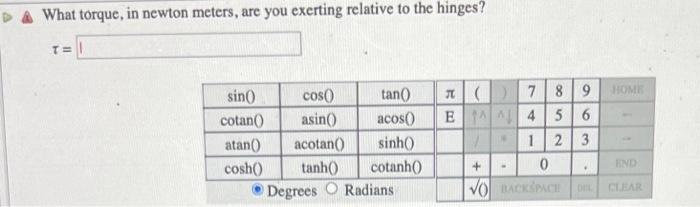 Solved (6\%) Problem 11: When opening a door, you push on it | Chegg.com
