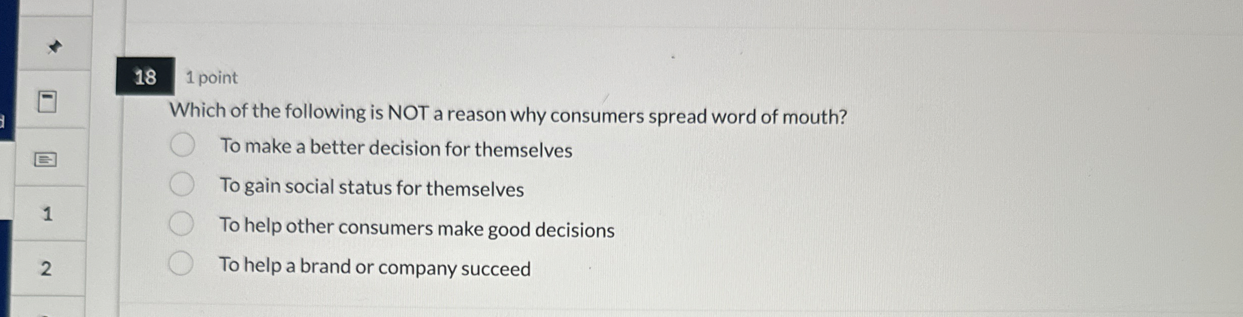 Solved 181 ﻿pointWhich of the following is NOT a reason why | Chegg.com