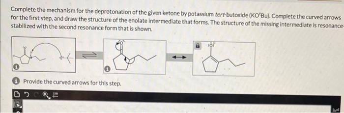 Solved Complete the mechanism for the deprotonation of the | Chegg.com