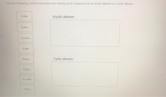 Solved Use the following chemical formulas and classify each | Chegg.com