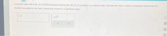 Solved An analytical chemist welghs out 0.399 g of an | Chegg.com