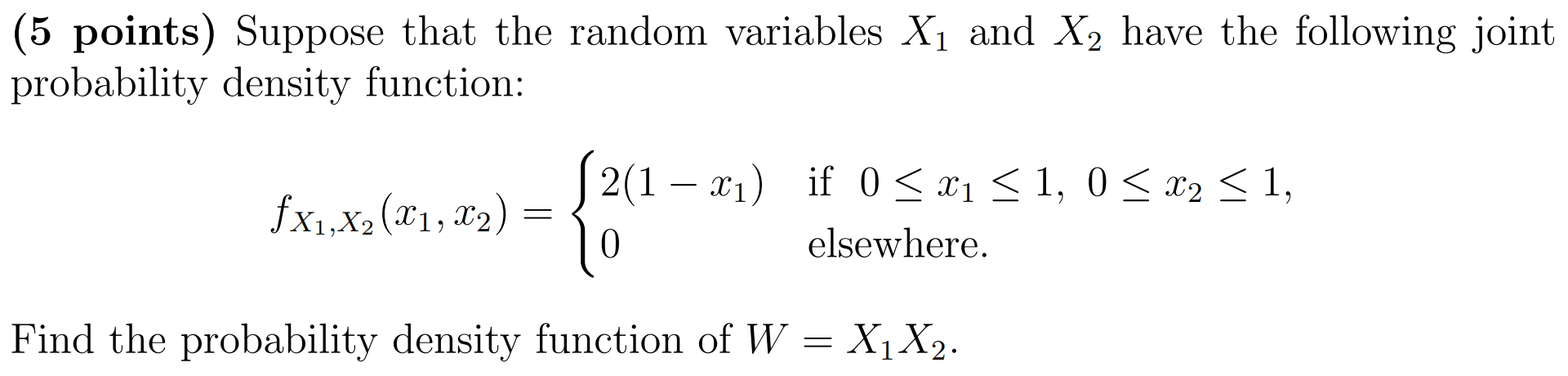 Solved (5 ﻿points) ﻿Suppose that the random variables x1 | Chegg.com