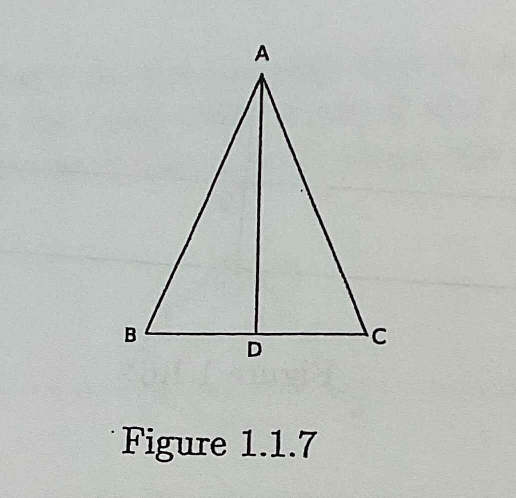 Solved Let ????ABC ﻿be an isosceles triangle with |AB|=|AC|. | Chegg.com