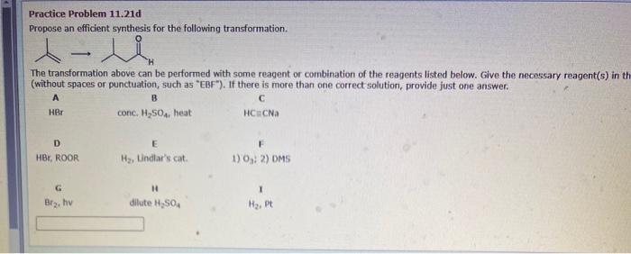 Solved Practice Problem 11.21d Propose an efficient | Chegg.com