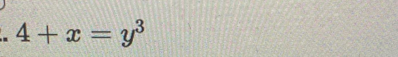 Solved Is y a function of x 4+x=y3 | Chegg.com