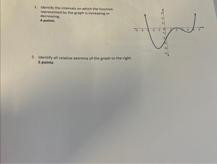 Solved 1. Identify the intervals on which the function | Chegg.com