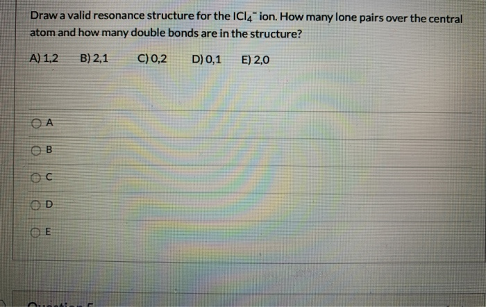 Solved Draw a valid resonance structure for the ICl2-ion. | Chegg.com