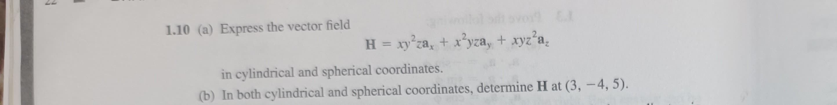 a1.10 (a) ﻿Express the vector | Chegg.com