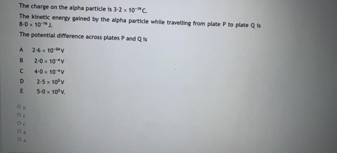 Solved QUESTION 4 10 point An alpha particle is accelerated | Chegg.com