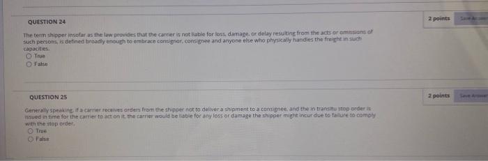 Solved The tem shipper insofar as the law provises that the | Chegg.com