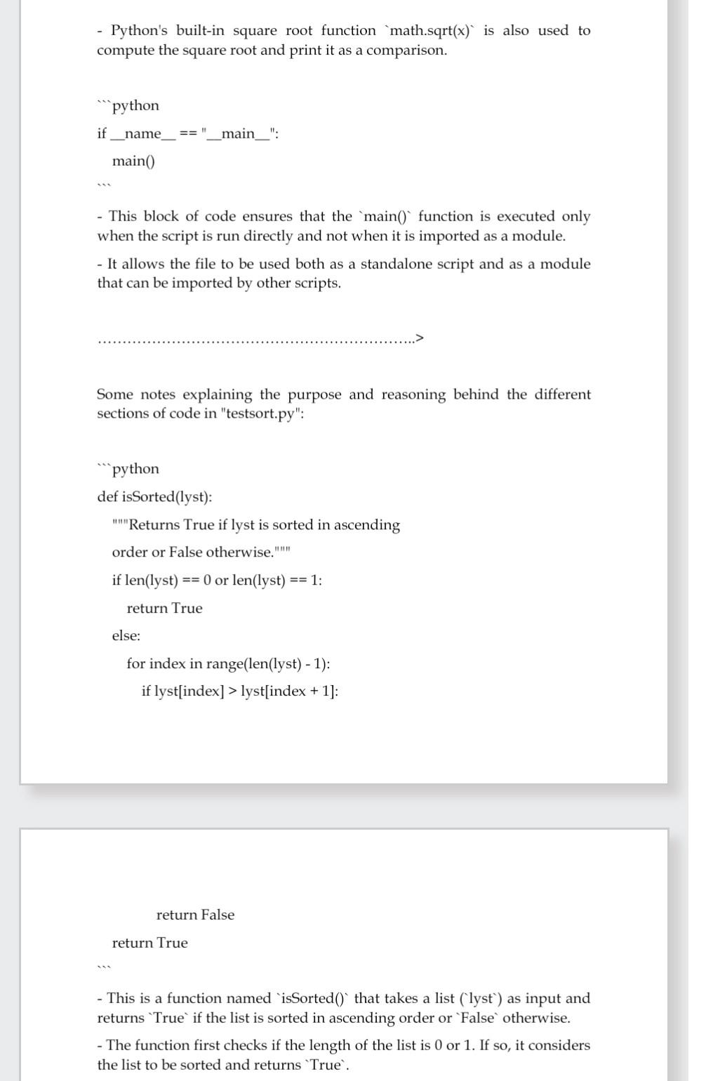 return True - This is a function named 'isSorted() | Chegg.com