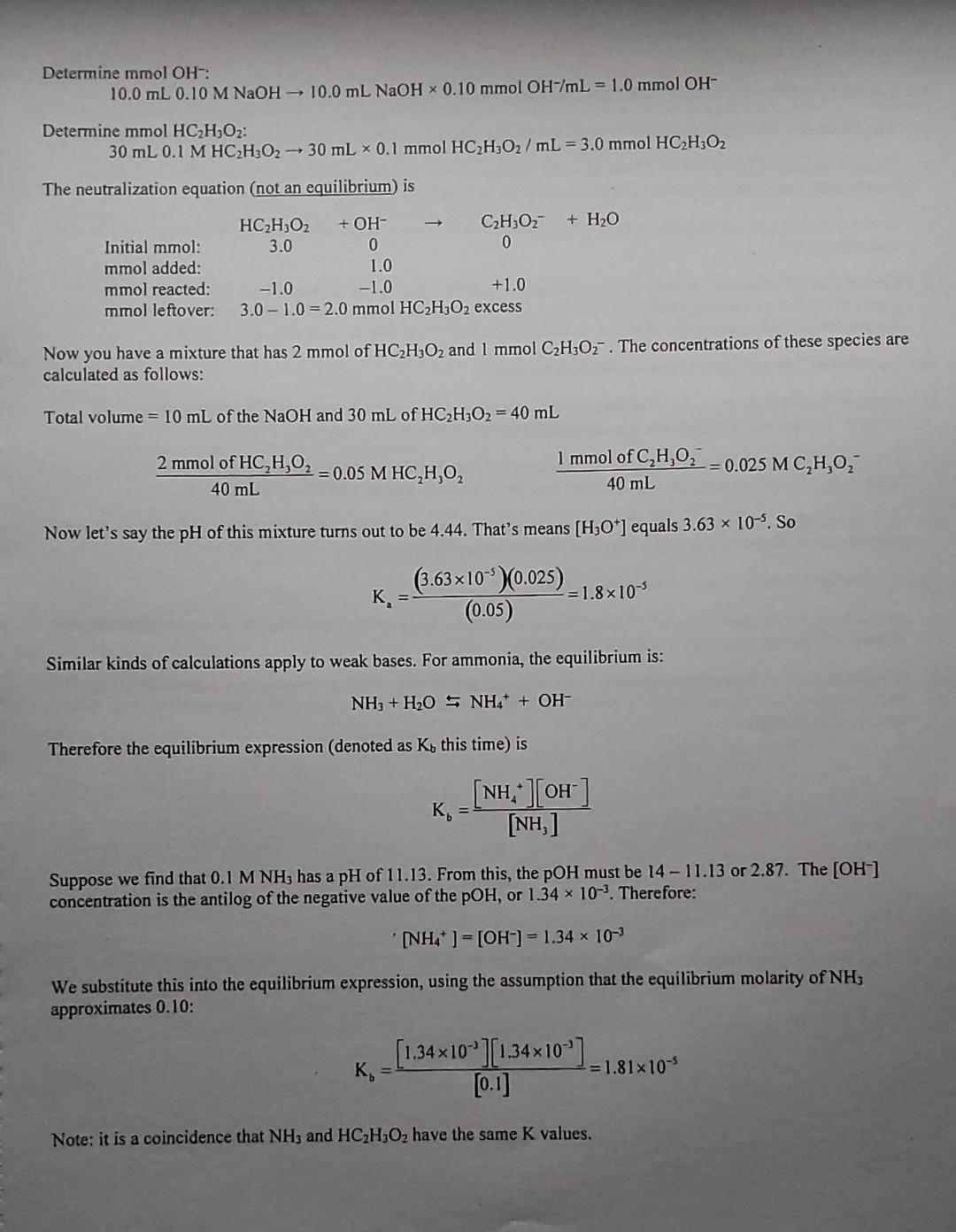 Determination of K, and Kb OBJECTIVES 1. Understand | Chegg.com