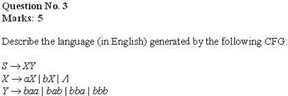 Describe the language (in English) generated by the | Chegg.com