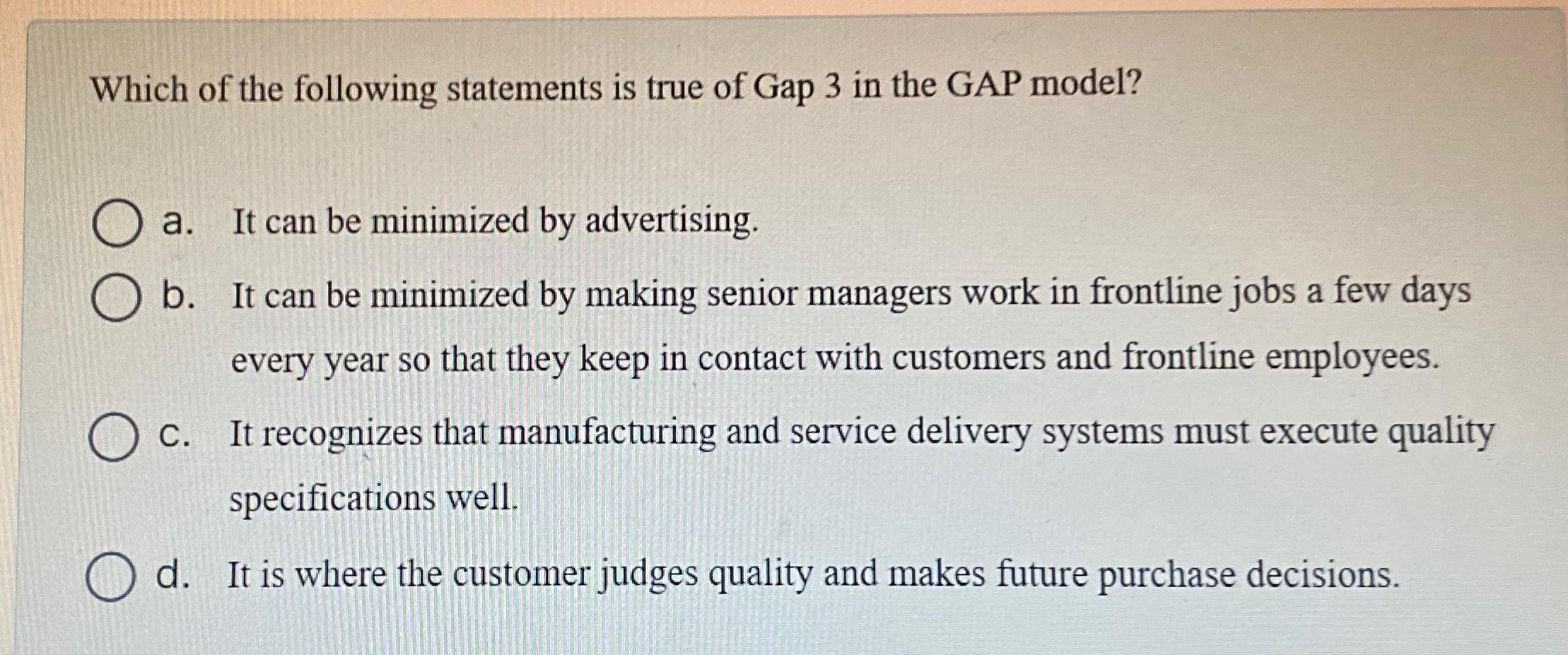 Solved Which of the following statements is true of Gap 3 | Chegg.com