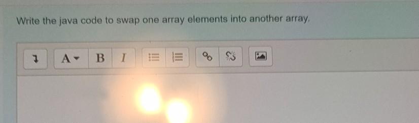 Solved Write the java code to swap one array elements into | Chegg.com