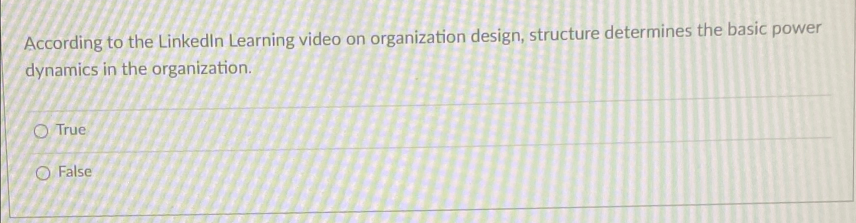 Solved According to the Linkedln Learning video on | Chegg.com