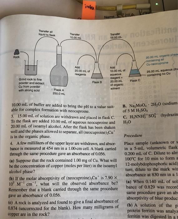 18-29. Cu* reacts with neocuproineto form | Chegg.com